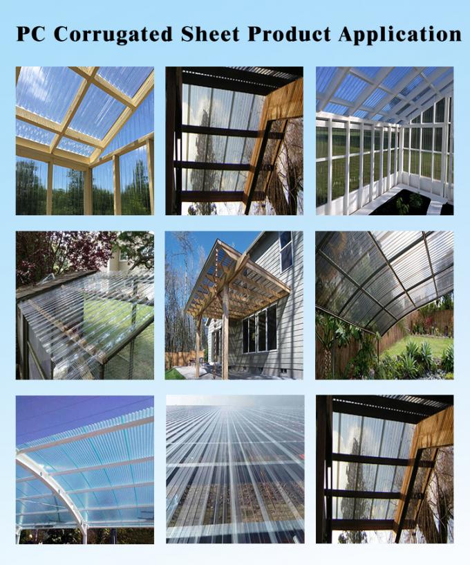 Stormproof Corrugated Polycarbonate Sheets Translucent Plastic Roof ...